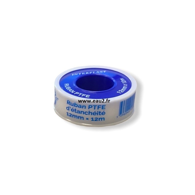 Téflon 12 ou 25 mm Rouleau 12m pour étanchéité raccords PVC piscine