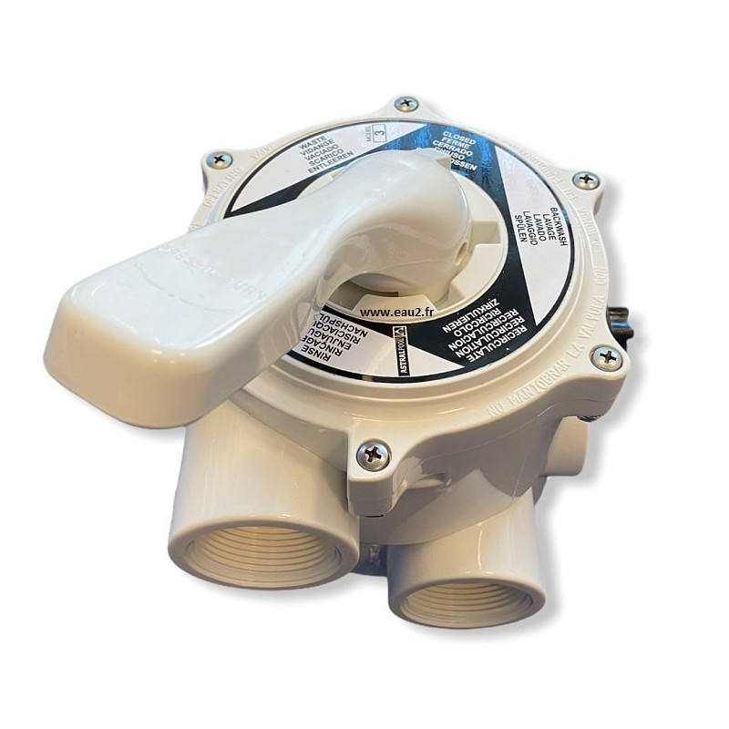 Vanne manuelle 6 voies Blanche Classic Side 1"1/2 Filtre Piscine 06563