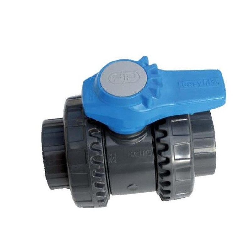 Vanne FIP abimée Easyfit diamètre 50 PN16. PVC de qualité pour piscine